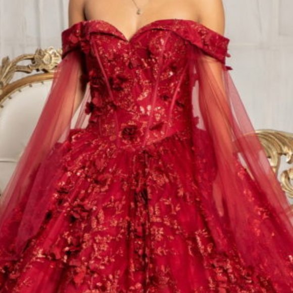 GLS Collective | Dresses | New Sleeveless Off Shoulder Embroidered 3d Flower Dress With Laced ...